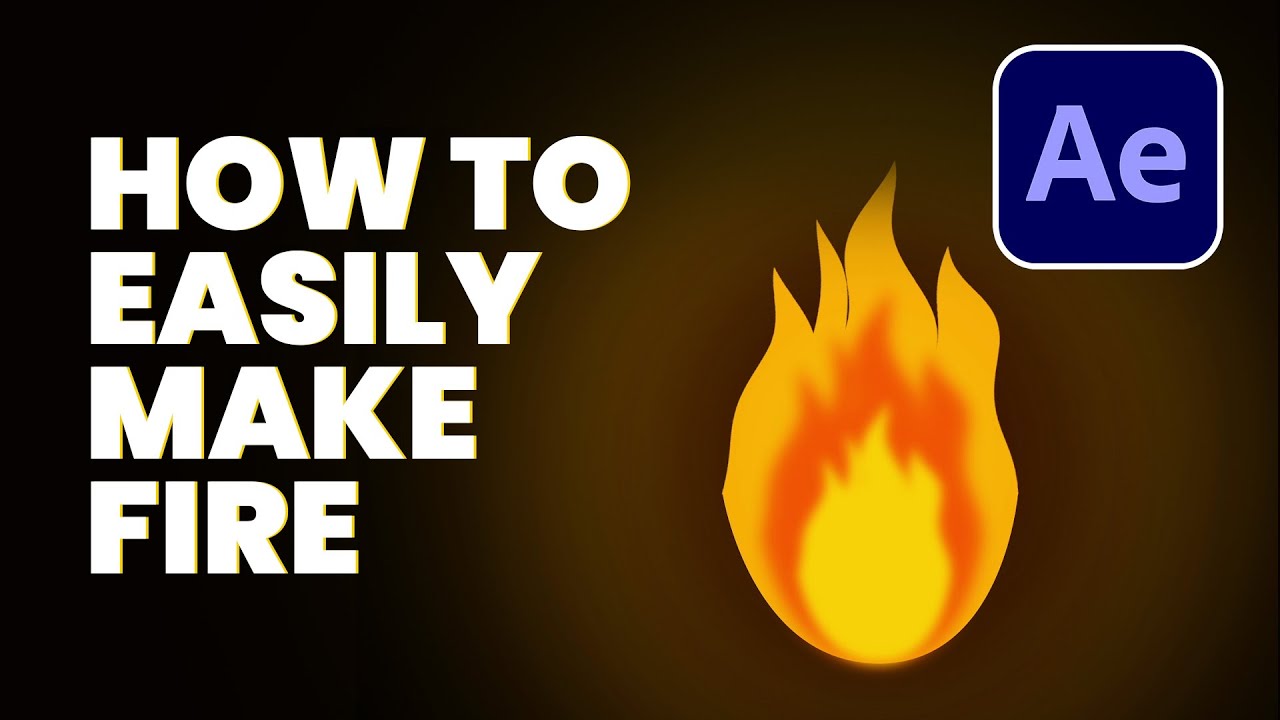 Cartoon Fire Animation in After Effects! NO PLUGINS!
