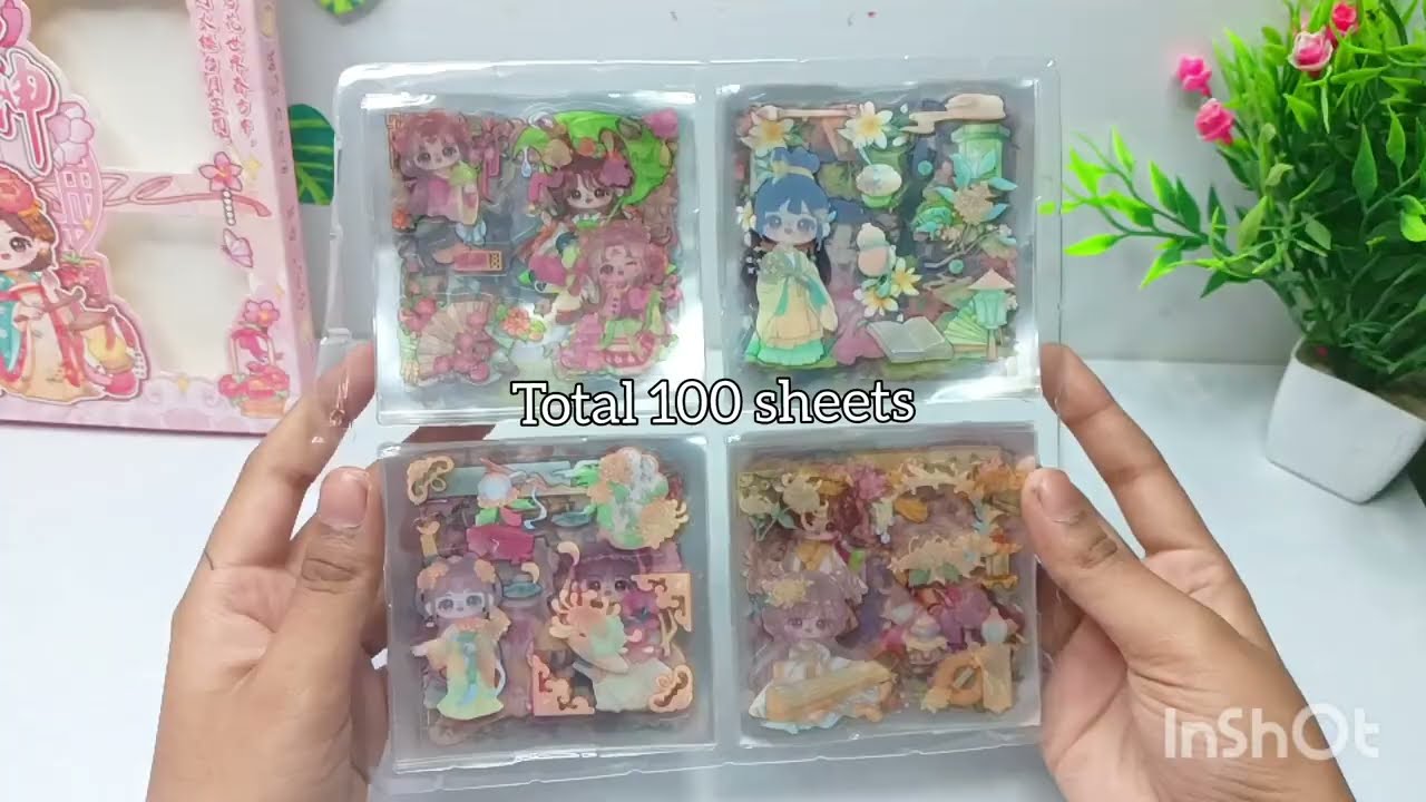 CUTE STICKERS ✨ Unboxing For Art And Craft/ ✨100 Sheet Sticker For Crafts