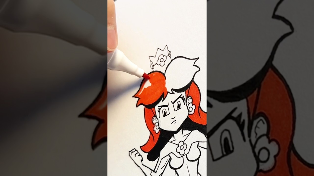 Daisy x Atom Eve mashup! #art #sketch #comics #invincible #nintendo #mashup