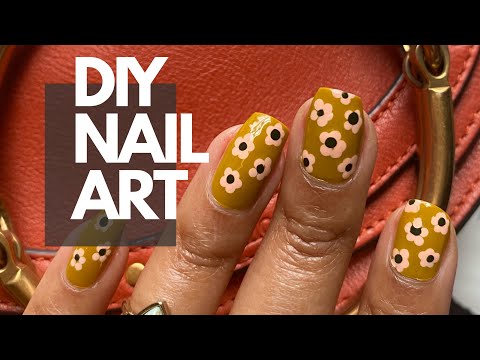 SIMPLE FLOWER NAIL ART USING DOTTING TOOL | DIY NAIL ART