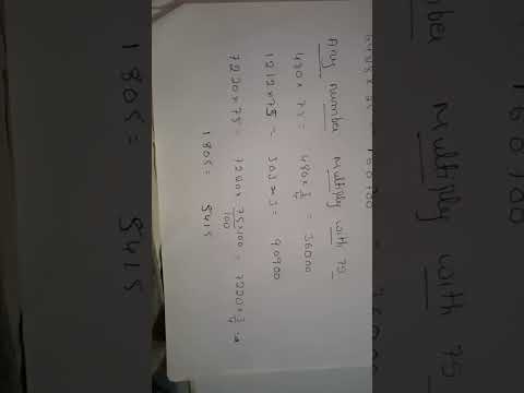 Trick to solve multiple with 75
