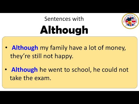Sentences with Although, Although in a Sentence, Sentences about Although