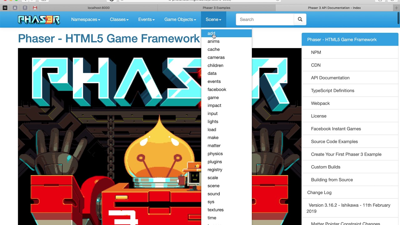 22 Phaser 3 tutorial particle emitter docs