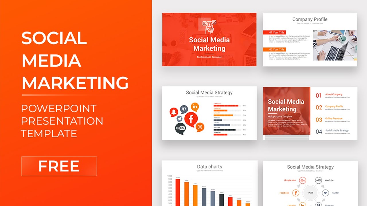 Social Media Marketing Free PowerPoint Template