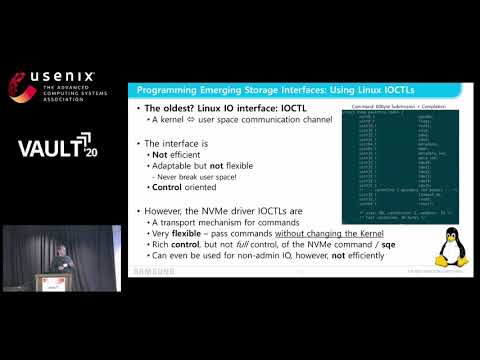 Vault '20 - Programming Emerging Storage Interfaces