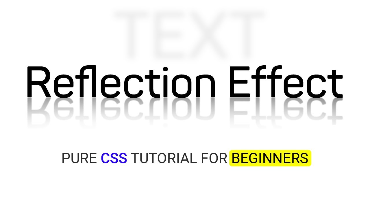 CSS Text Reflection Effect | CSS Text Effects