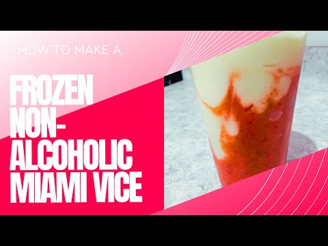 How to make a Frozen non-alcoholic Miami vice #shorts #frozendrink #party