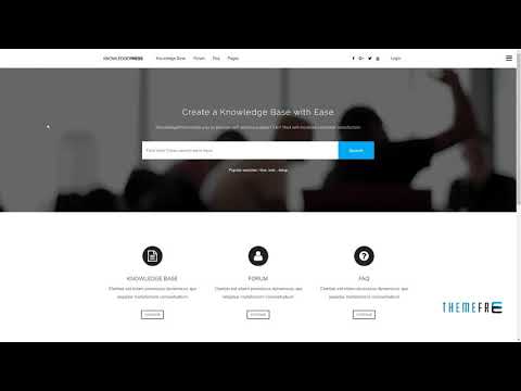 Knowledge Base Helpdesk Wiki FAQ WordPress Theme Glanville Sam