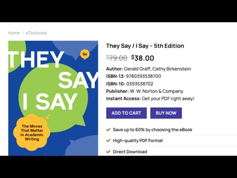(PDF) They Say, I Say 5th Edition - Gerald Graff, Cathy Birkenstein
