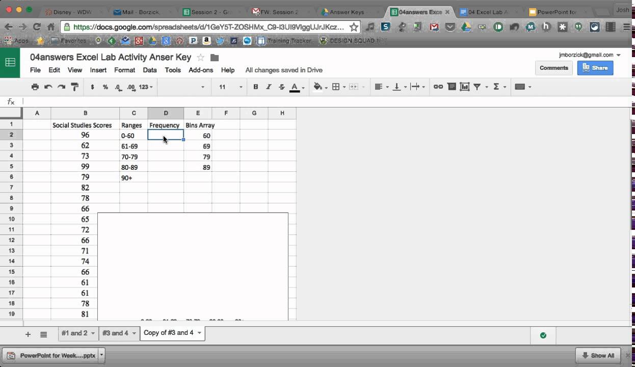 Frequency Distribution Google Sheets