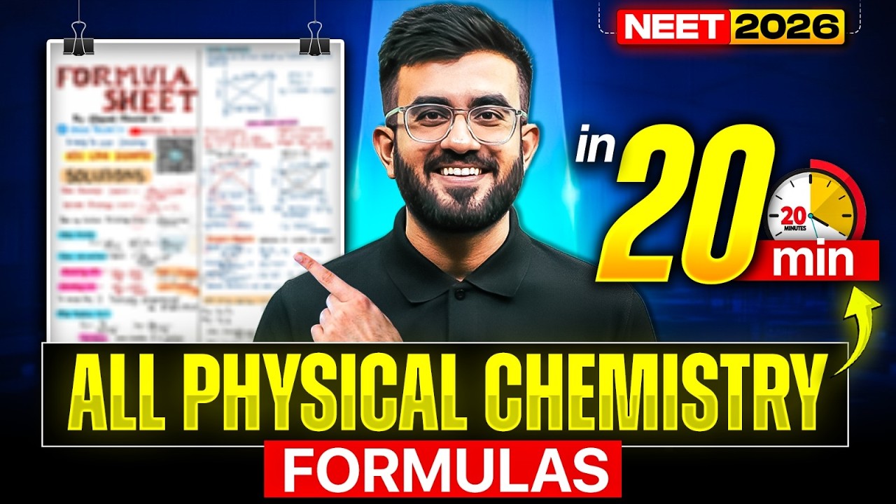 All Physical Chemistry Formulas In Just 20 Mins | NEET 2026 | Nitesh Devnani