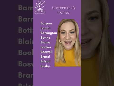 Uncommon Names That Start With B #babynames