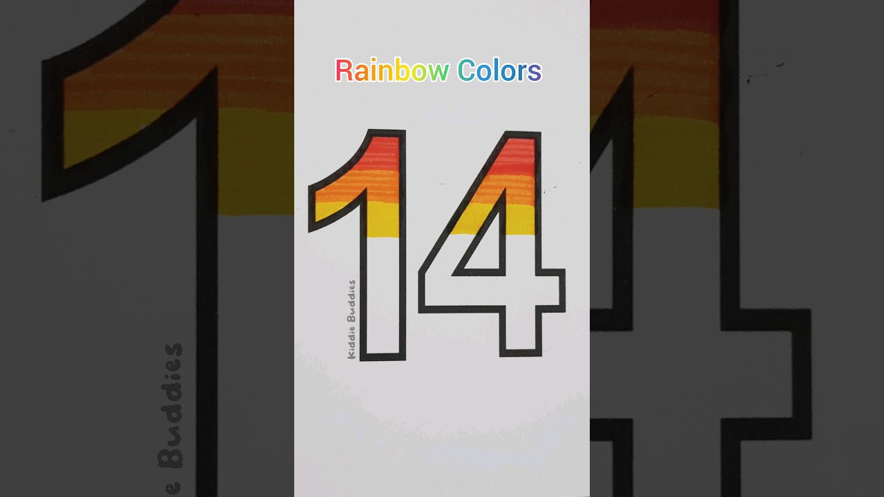 Learn rainbow colors with number 14