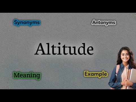 Altitude Meaning || Altitude Pronunciation || ˈæl.tɪ.tjuːd