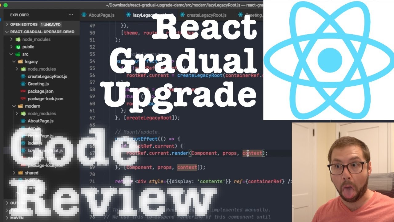 Code Review: React 17 Gradual Upgrade Demo