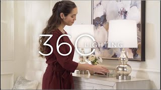 360 Lighting Castine 22" High Mercury Glass USB Table Lamps Set of 2 ...