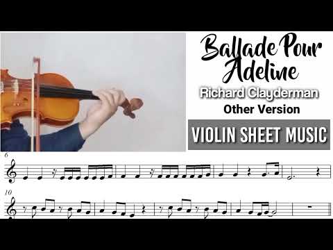 Free Sheet || Ballade Pour Adeline - Richard Clayderman || Violin Sheet Music