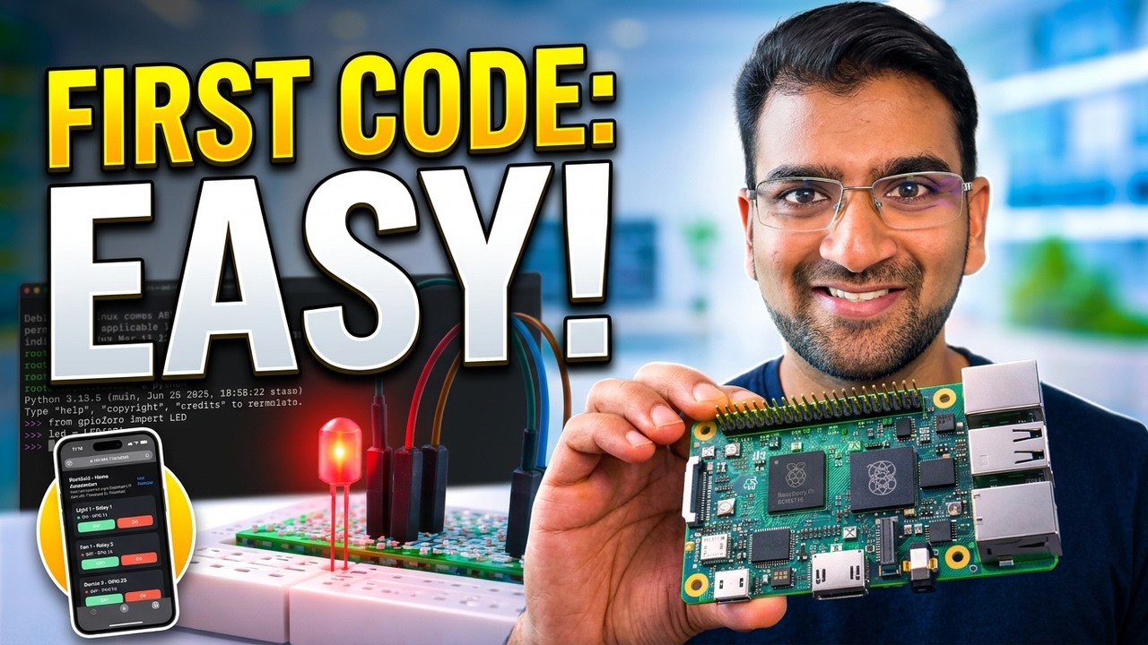 Control your First LED with Python - Raspberry Pi Projects