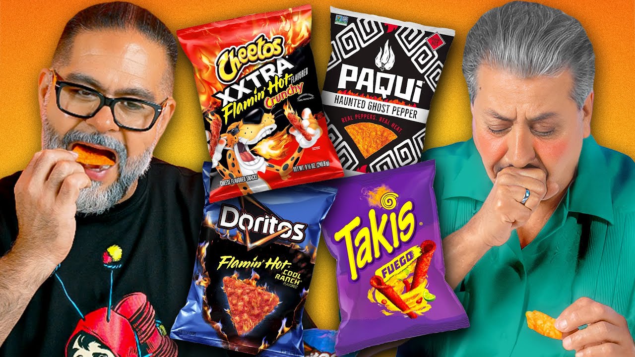 Mexican Dads Try to Eat the SPICIEST Chips!