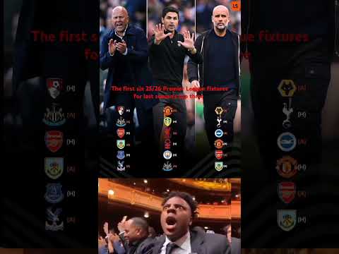 The first six 25/26 Premier League fixtures for last season's top three 🗓️👀,,,