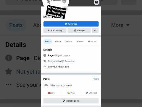 Selling a Facebook page buyer Inbox telegram Link Comment Box ☑️ #facebook #fbpage