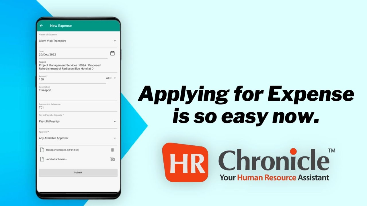 Expense Request Automation | HR Chronicle UAE HR Software