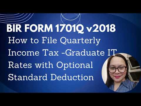 Quarterly Income Tax Return Third Quarter 2024 Graduated Rates with Optional Standard Deduction
