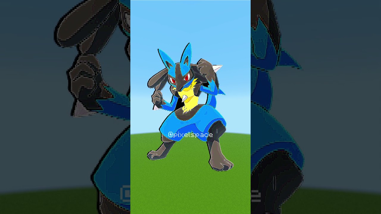Pokemon Adventure Team in Pixel Art | Lucario, Eevee, Cynthia & Pikachu