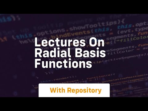 lectures on radial basis functions
