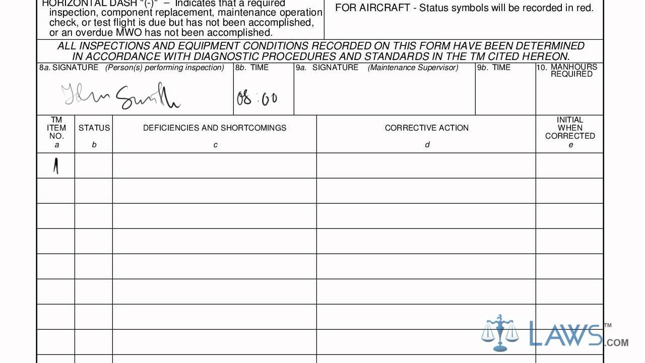 Learn How to Fill the DA form 2404 Equipment Inspection and Maintenance Worksheet