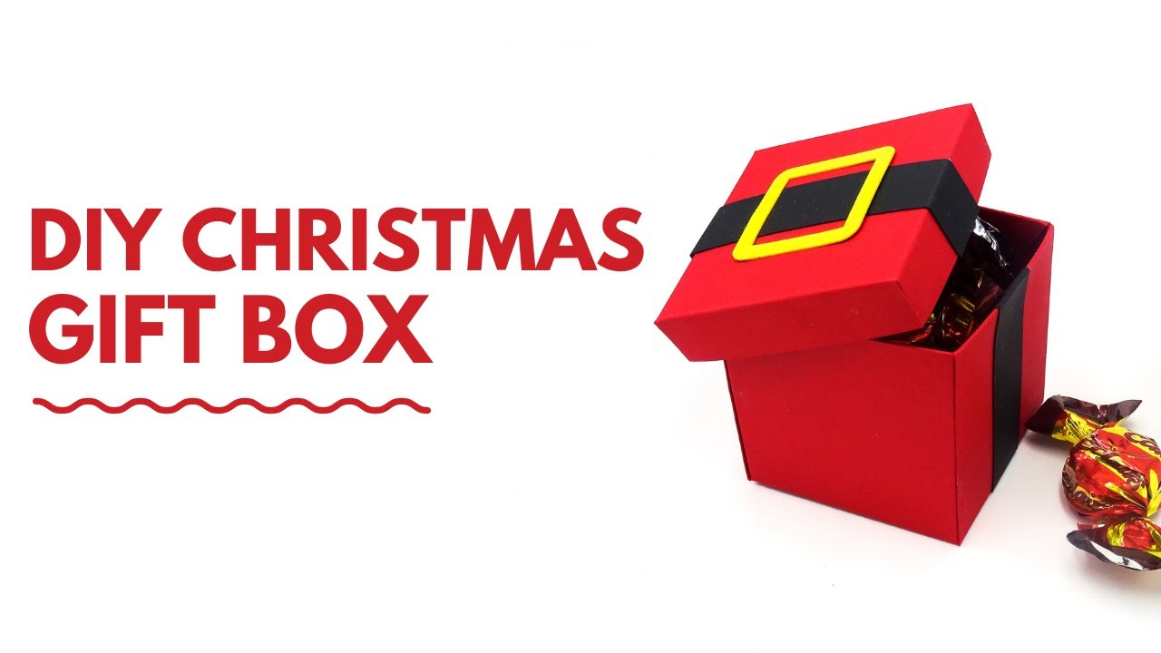 Christmas Gift Box Template SVG file with Cutting Machine