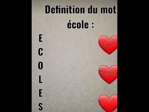 Définition Du Mot École