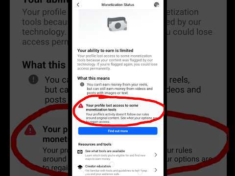 your profile lost access to monetization tools | your ability to earn is limited #shorts #trending