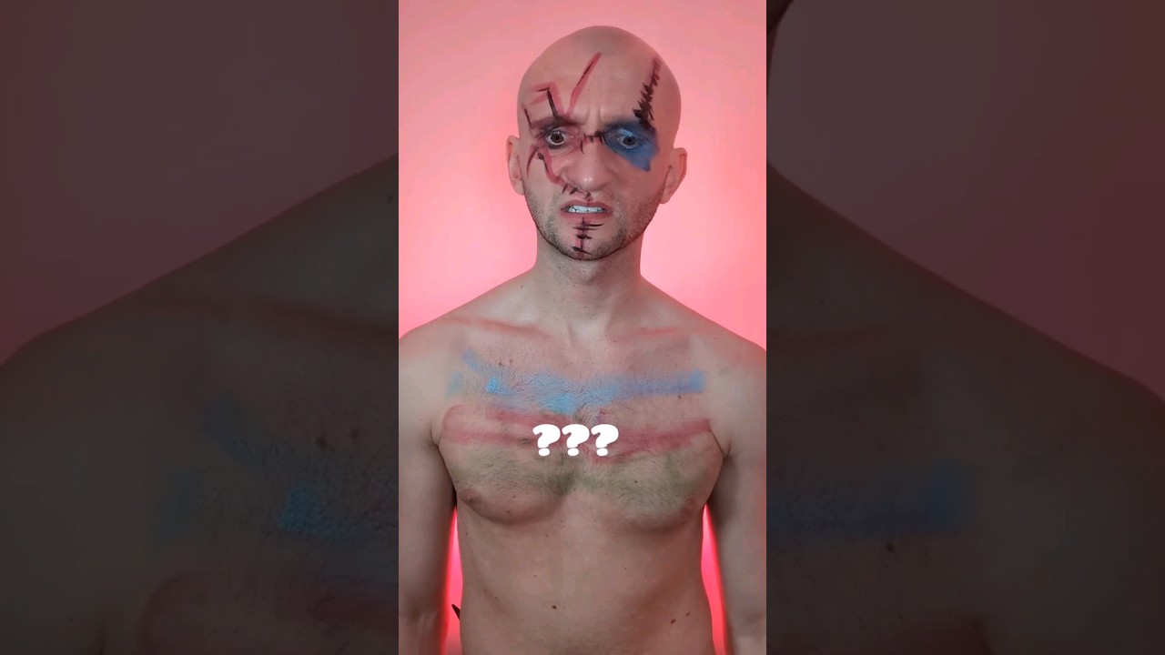 Super easy Chucky makeup tutorial! Just follow these simple steps!! #chucky #makeuptutorial