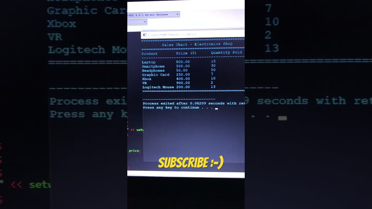 electro sales IDE dev c++ #cppprogramming