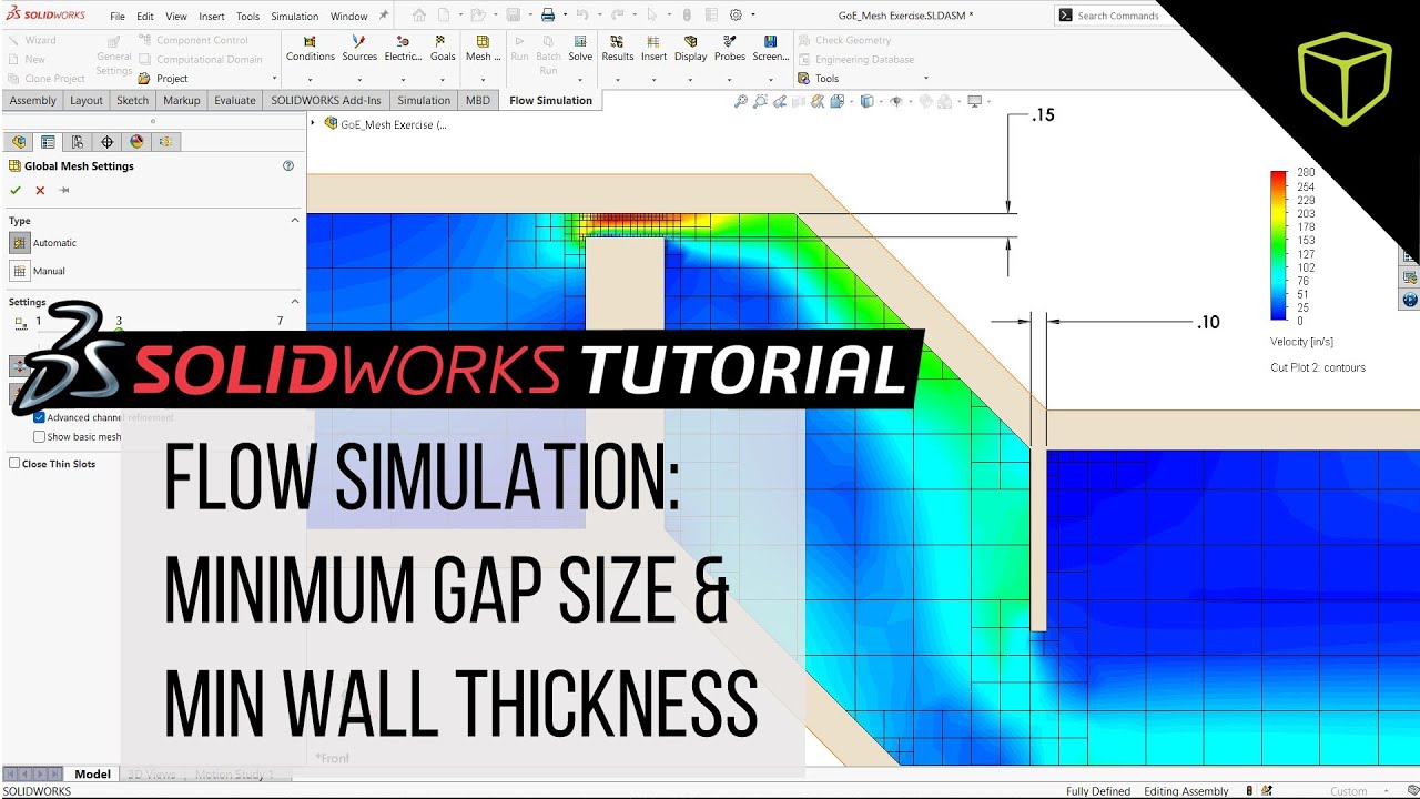 SOLIDWORKS Flow Simulation Quick Tip -  Minimum Gap Size and Minimum Wall Thickn