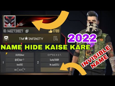 free fire me name hide kaise kare || free fire invisible name kaise likhe || no name trick 2022