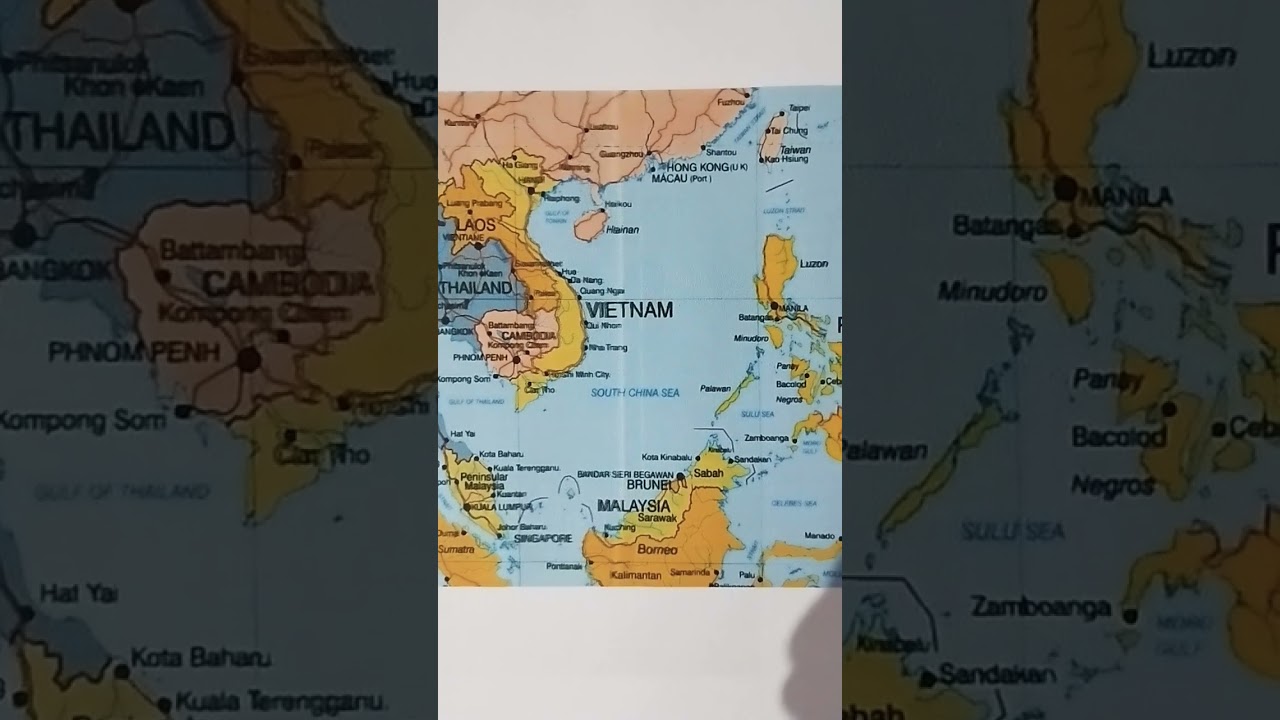 Map of South China sea With surrounding countries