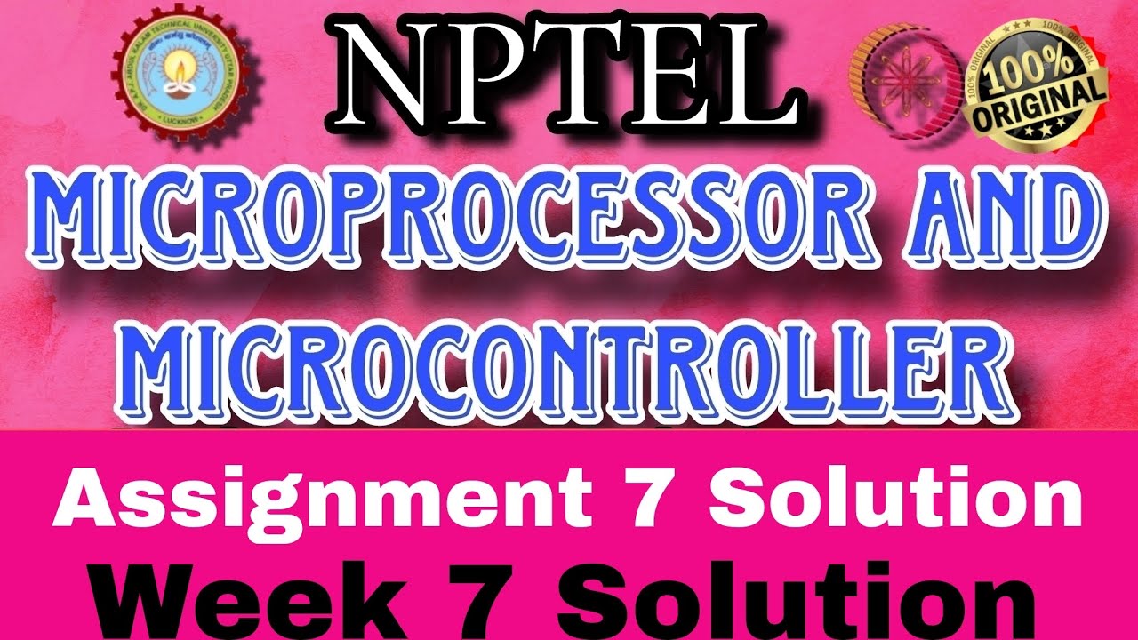 Microprocessor And Microcontroller Week 7 Assignment 7 Solution 2025 #week7 #nptel