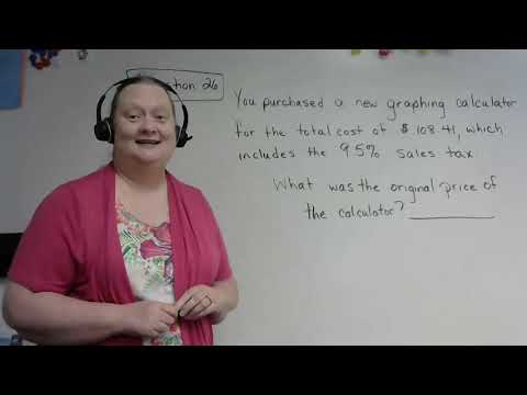 Math 0030 Lesson 1 Hmwk #26 – Percent Word Problem