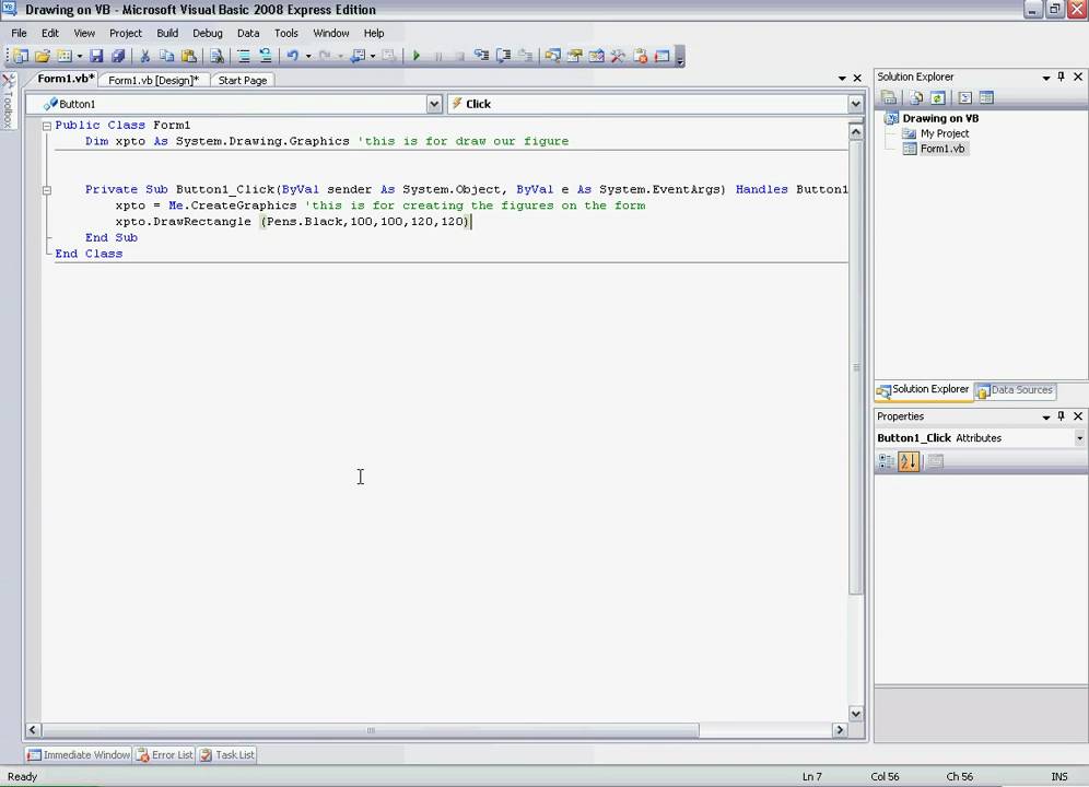 How to draw on Visual Basic