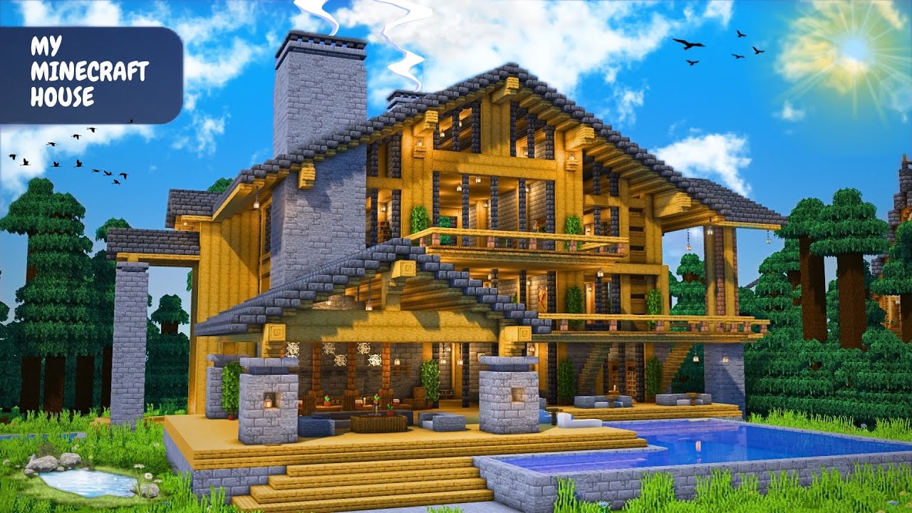 Minecraft: How to Build a Large Wooden Mansion (Easy to Build ...