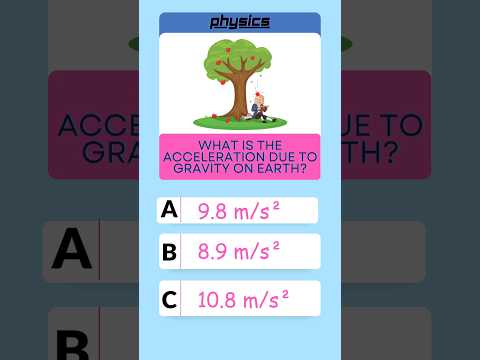 What is the acceleration due to gravity on earth? #quizquestions #quiztime