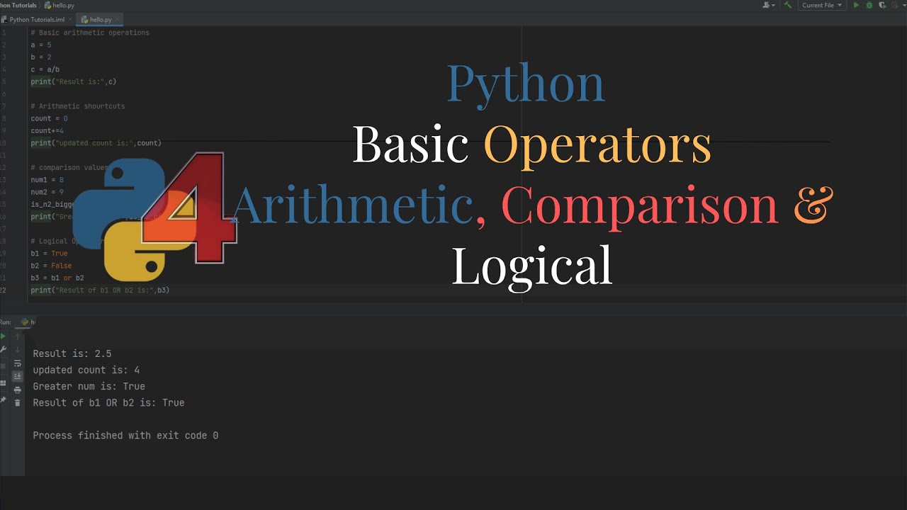 Python Arithmetic, Comparison & Logical Operators | Beginner Tutorial #Python #learning #learnpython