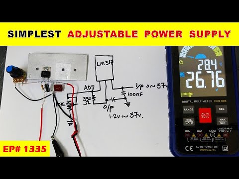 1335 – A Simple Adjustable Power Supply using LM317T | Complete Circuit | Haseeb Electronics