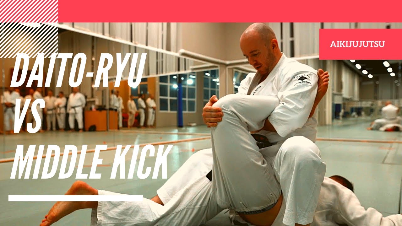 Daito-ryu techniques against middle kick
