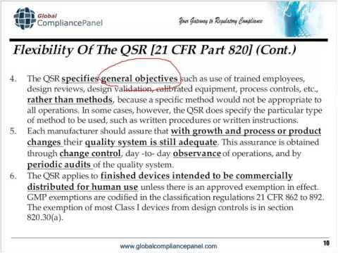 cGMP for Medical Devices Including IVDs