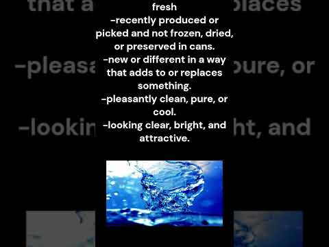 fresh pronunciation and meaning