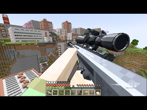 DESTROYING PILLAGER CITY AND SAVING VILLAGERS USING MORTARS AND MODERN WEAPONS IN MINECRAFT