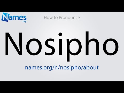 How to Pronounce Nosipho